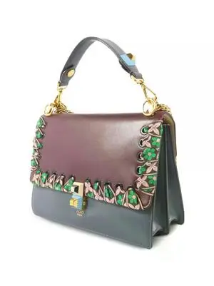 Fendi Kan I Leather Shoulder Bag