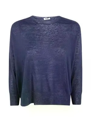 BASE MILANO Fine-knit Drop-shoulder Sweater - Blue