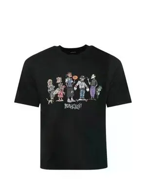 NAHMIAS Cartoon Warning Boxy T-shirt - Black