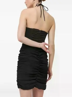 MORGAN X Iris Mittenaere Ruched Halterneck Mini Dress