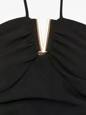 MORGAN X Iris Mittenaere Ruched Halterneck Mini Dress