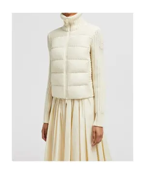 Moncler Zip-up Padded Knit Cardigan