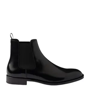 Prada Brushed Leather Chelsea Boots
