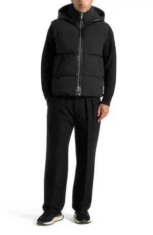 Manière De Voir Eric 2-in-1 Puffer Gilet Jacket - Black