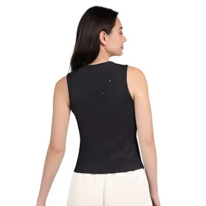 STARTER Philadelphia Eagles Rhinestone Sprinkle Ribbed Tank
