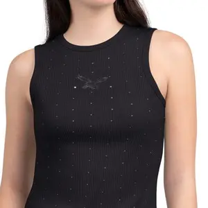 STARTER Philadelphia Eagles Rhinestone Sprinkle Ribbed Tank