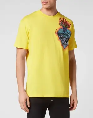 Philipp Plein T-shirt Round Neck Ss Love Tattoo - Yellow