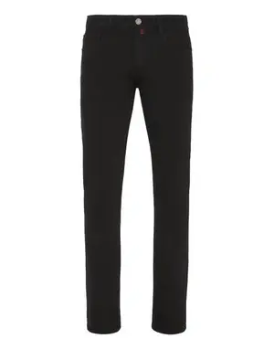 BILLIONAIRE Denim Trousers Super Straight Cut Fit - Black