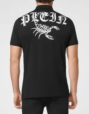 Philipp Plein Slim Fit Polo Shirt Ss Scorpion