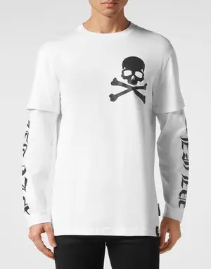 Philipp Plein T-shirt Round Neck Double Sleeve Gothic Plein