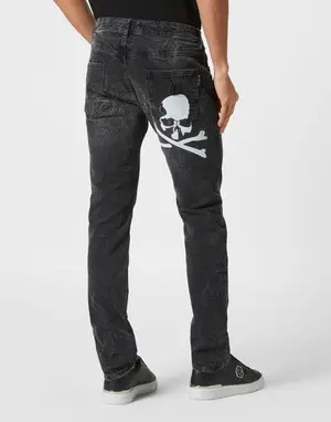 Philipp Plein Jeans Straight Cut Skull