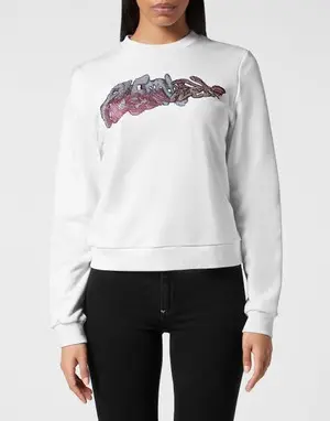 Philipp Plein Sweatshirt Roundneck Bombing Graffiti - White