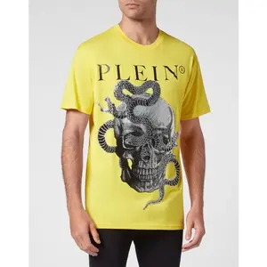Philipp Plein T-shirt Round Neck Ss Snake - Yellow
