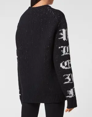 Philipp Plein Pullover Round Neck Skull - Black