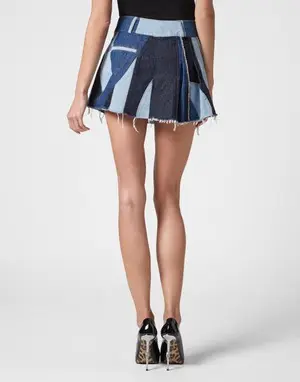 Philipp Plein Denim Mini Skirt