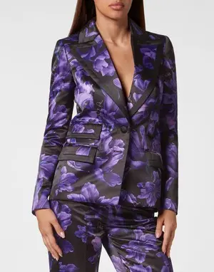 Philipp Plein Blazer Flowers - Black