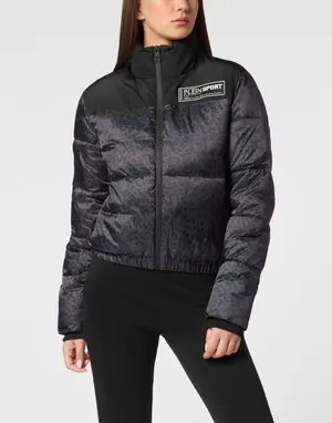 PLEIN SPORT Down Jacket Leopard - Black