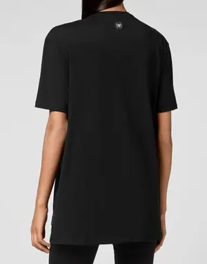 Philipp Plein T-shirt Round Neck Ss Multicolor Skull With Crystals - Black