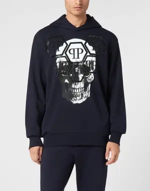 Philipp Plein Hoodie Sweatshirt Ls Skull - Darkblue