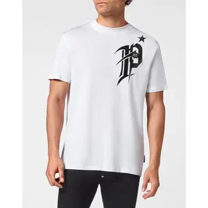 Philipp Plein T-shirt Round Neck Gothic Plein - White