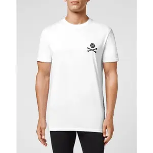Philipp Plein T-shirt Round Neck Ss Skeleton With Crystals