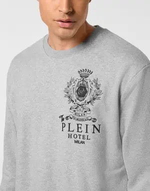 Philipp Plein Fleece Round Neck Sweatshirt Plein Hotel