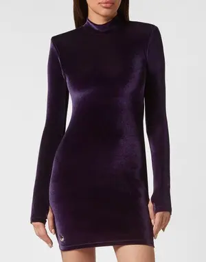Philipp Plein Short Dress Women Purple