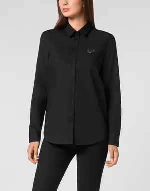 Philipp Plein Poplin Shirt Ls Iconic Plein - Black