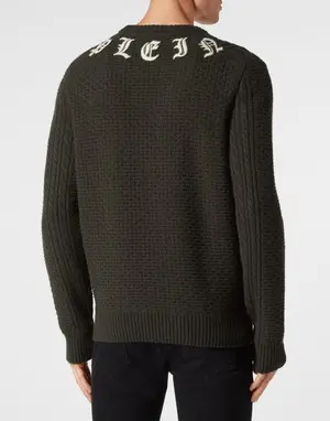 Philipp Plein Pullover Round Neck Monogram - Military