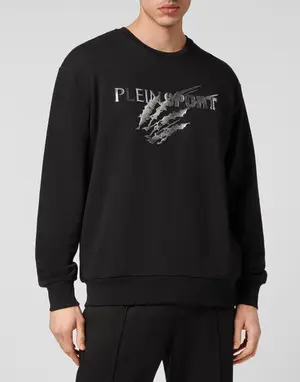 PLEIN SPORT Sweatshirt Ls Scratch - Black/silver