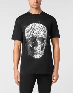 Philipp Plein T-shirt Round Neck Ss Coursive - Black