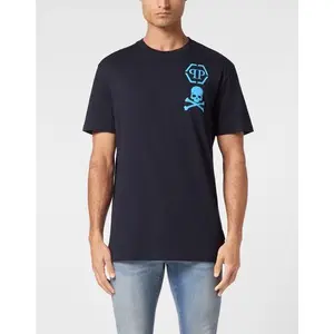 Philipp Plein T-shirt V-neck Ss Skull&amp;bones - Darkblue