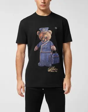 Philipp Plein Round Neck T-shirt Teddy Doorman - Black