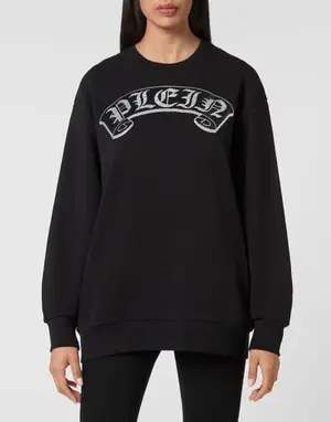 Philipp Plein Sweatshirt Ls Stones Gothic Plein - Black