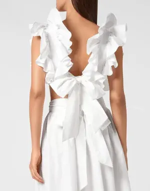 Philipp Plein Volant Cropped Top