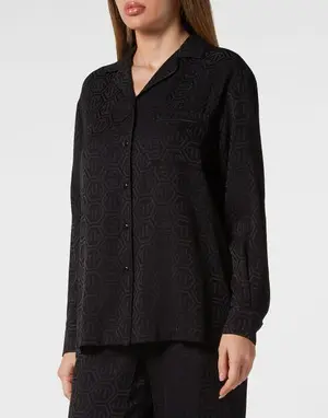Philipp Plein Pijama Shirt Monogram - Black