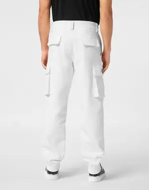Philipp Plein Velvet Long Trousers Cargo Fit