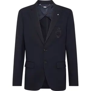 BILLIONAIRE Wool Silk Linen Blazer - Darkblue