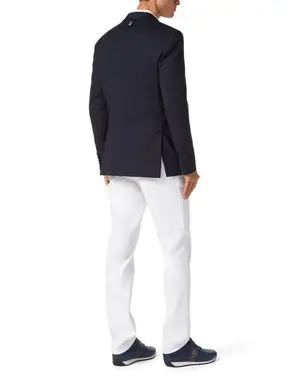 BILLIONAIRE Wool Silk Linen Blazer - Darkblue