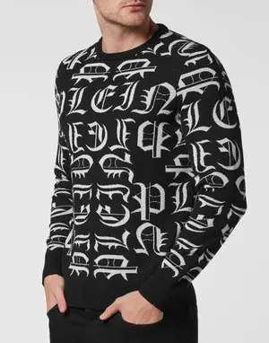 Philipp Plein Pullover Round Neck Gothic Plein - Black