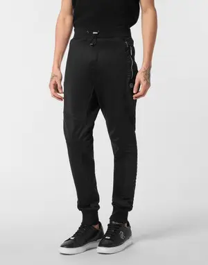 Philipp Plein Tracksuit Pants Biker Cut - Black