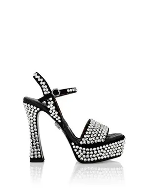 Philipp Plein Strass Platform Sandals