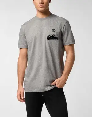 Philipp Plein Round Neck T-shirt Basic Signature - Grey