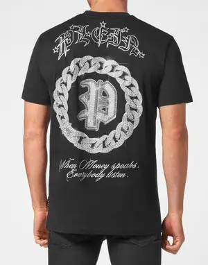 Philipp Plein T-shirt Round Neck Ss With Crystals