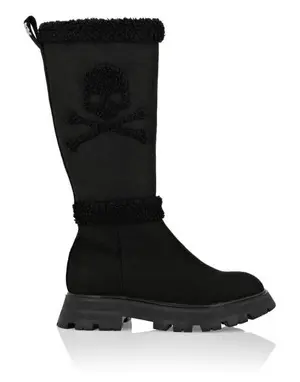 Philipp Plein Boots Mid Flat Skull&bones