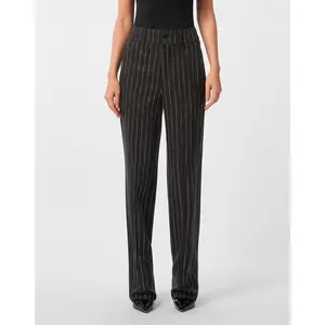 Philipp Plein Pinstriped Straight Lady Trousers