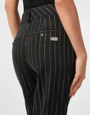 Philipp Plein Pinstriped Straight Lady Trousers