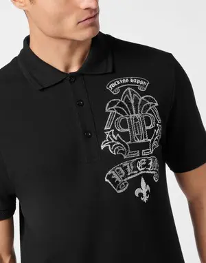 Philipp Plein Polo Shirt Ss Strass Tattoo