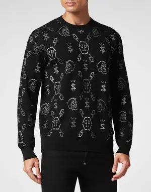 Philipp Plein Pullover Round Neck Monogram
