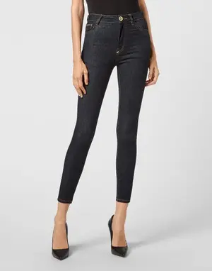 Philipp Plein Denim Skinny Trouser Skull - Indigoblue
